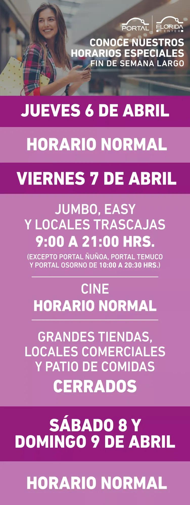 Semana Santa: Los horarios de supermercados y malls | T13